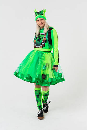 Крипер Девочка в юбке «Minecraft» костюм для аниматоров (ID#1735140587 ...