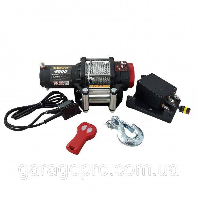 Лебедка для Квадроцикла Kangaroowinch 4000 (Стальной Трос / 12 Вольт ...