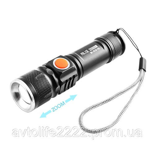 Ліхтарик-ручний "POLICE" BL616-XPE, вбудований акб, Usb роз'єм,zoom.Box ...