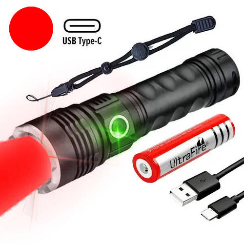 Фонарь ручной тактический с красным светом BL-A73R-P50 (Type-С), цена ...