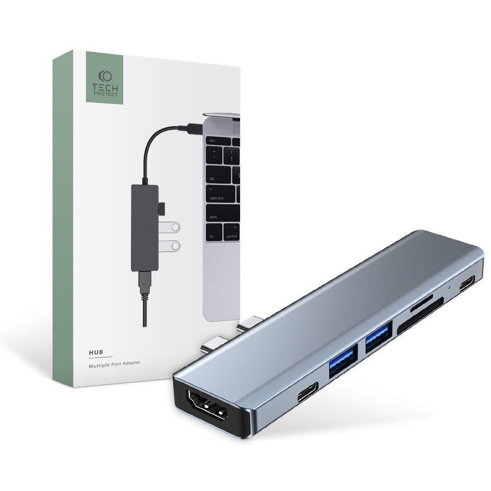 Хаб Tech-Protect V5-HUB Adapter 7in1 Grey — Купить Недорого на Bigl.ua ...