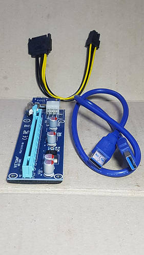 Купити Контроллер Dynamode PCI-E x1 to 16x 60cm USB 3.0 Cable SATA to ...