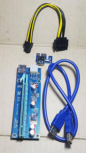 Купити Контроллер Dynamode PCI-E x1 to 16x 60cm USB 3.0 Cable SATA to ...