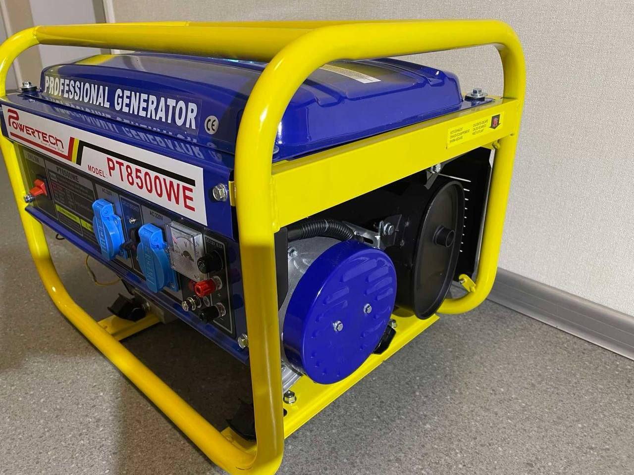 Генератор бензиновый Powertech PT8500WE, 3 кВт однофазный, цена 22000 грн — Prom.ua (ID#1735691840)