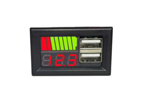 Индикатор Заряда Аккумулятора, Вольтметр 12В, 2xUSB Автомобильный ...