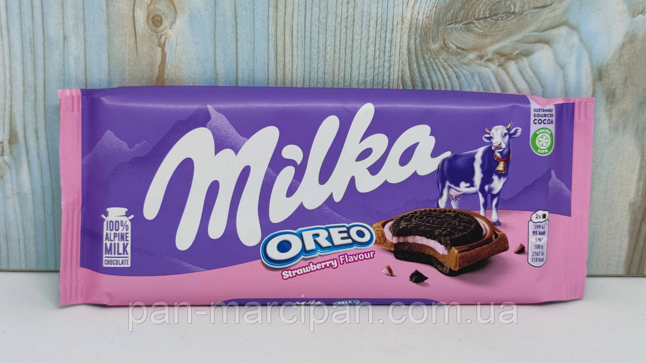 Купить Шоколад Milka Oreo Strawberry 92г, цена 40 ₴ — Prom.ua (ID ...