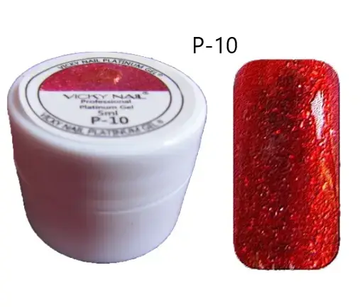 Купить Глиттерный гель VICKI NAIL (гель блестки) красный, цена 132 ₴ — Prom.ua (ID#1736238731)