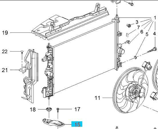 Купить Кронштейн радиатора нижний GM 23120324 OPEL Insignia & Buick ...