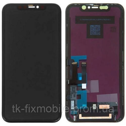 Дисплей для Телефона IPhone 11 в Сборе с Сенсором и Рамкой Черный (JK ...