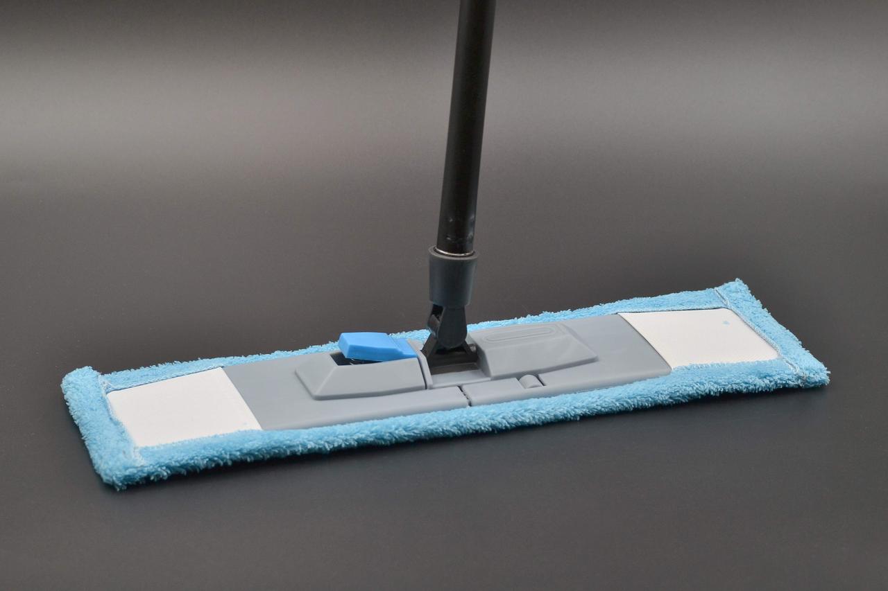 Швабра 8043 / блакитна / мікрофібра / металева ручка / 40*110см, ціна ...