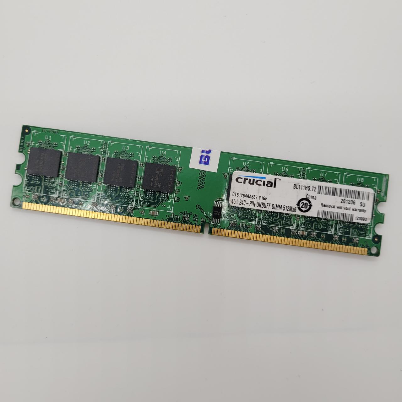 Оперативная память Crucial DDR2 4Gb 667MHz PC2 5300U CL5 (CT51264AA667 ...