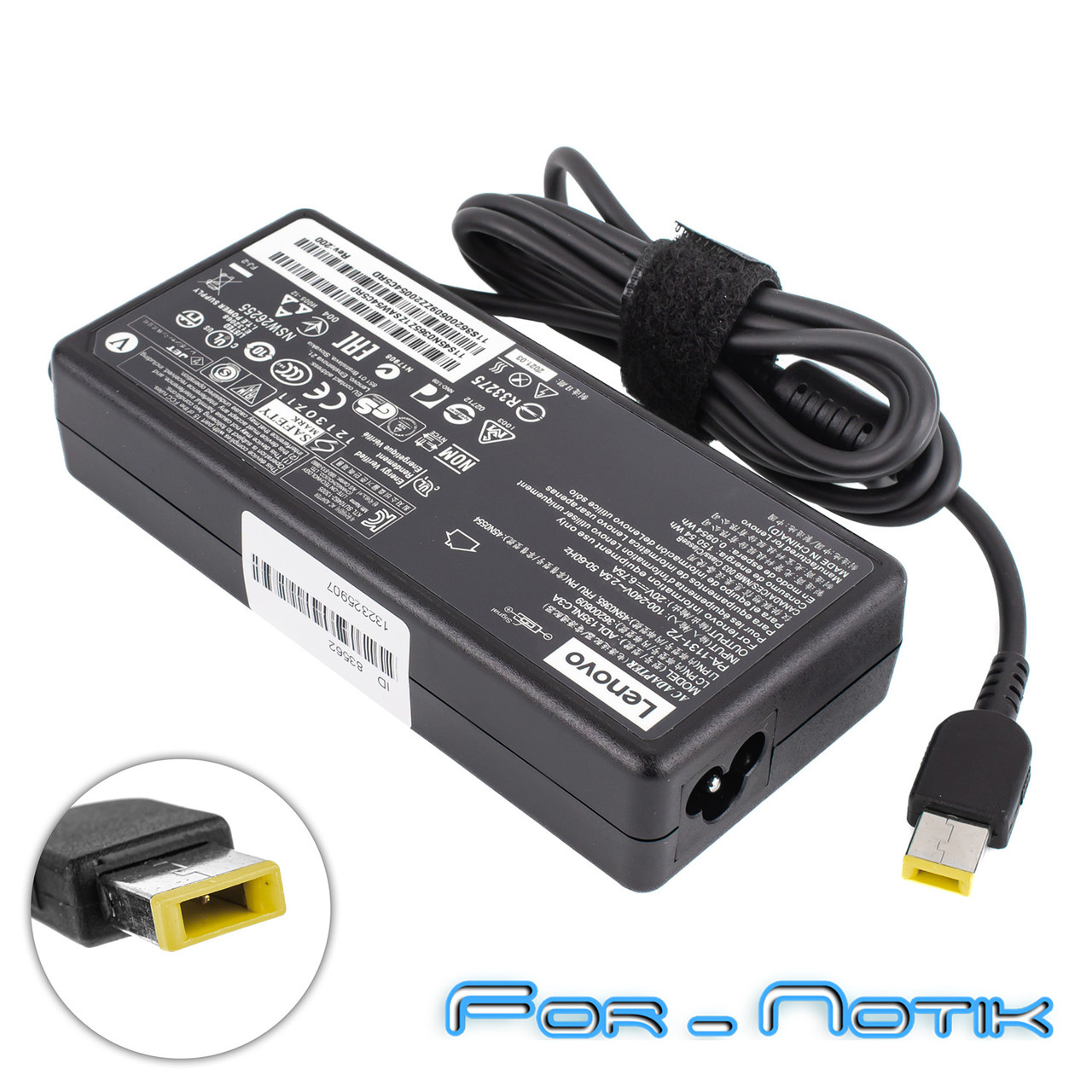 Блок Питания для Ноутбука LENOVO 20V, 6.75A, 135W, USB+pin (Square 5 ...