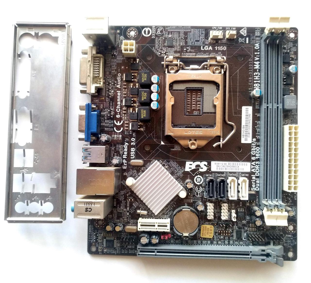 Купить 934 ECS H81H3-M4 V:1.0A Socket Intel 1150 LGA1150 DDR3 ...