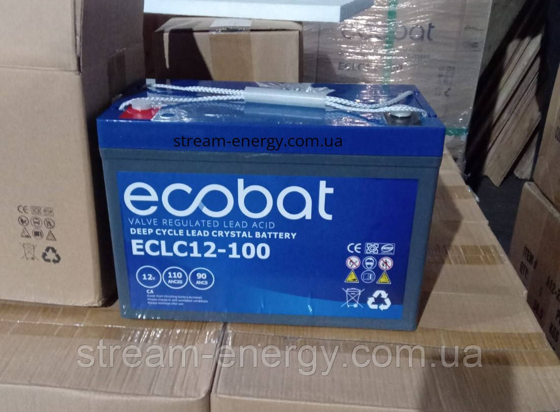 Аккумулятор Ecobat ECLC12-100 AGM для ИБП 100ач, для квартиры, дома ...