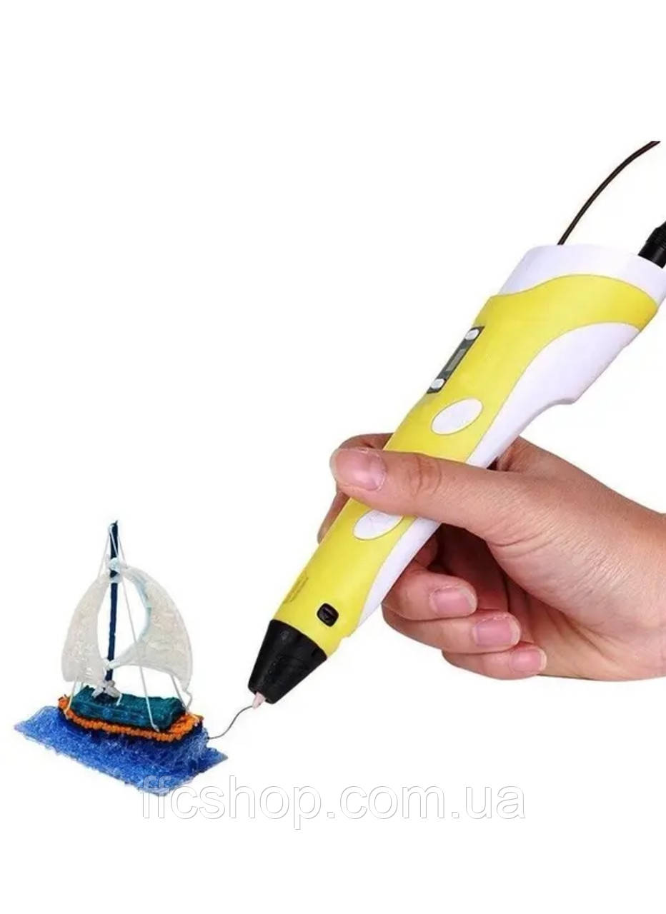 3D-ручка C LCD Дисплеем Pen 3 (ручка 3д, 3д Маркер) Желтая — Купить ...