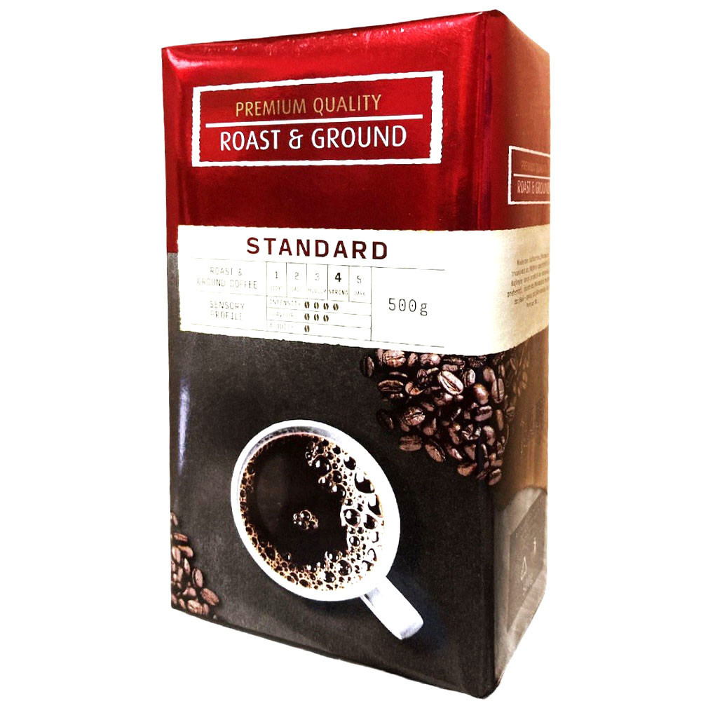 Купить Кава Standard, Premium Quality, Roast & Ground, 500 г, мелена ...
