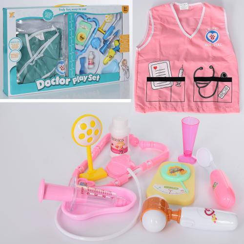 Игровой набор доктора с халатом 9901-19-19A, халат, шапочка, стетоскоп ...