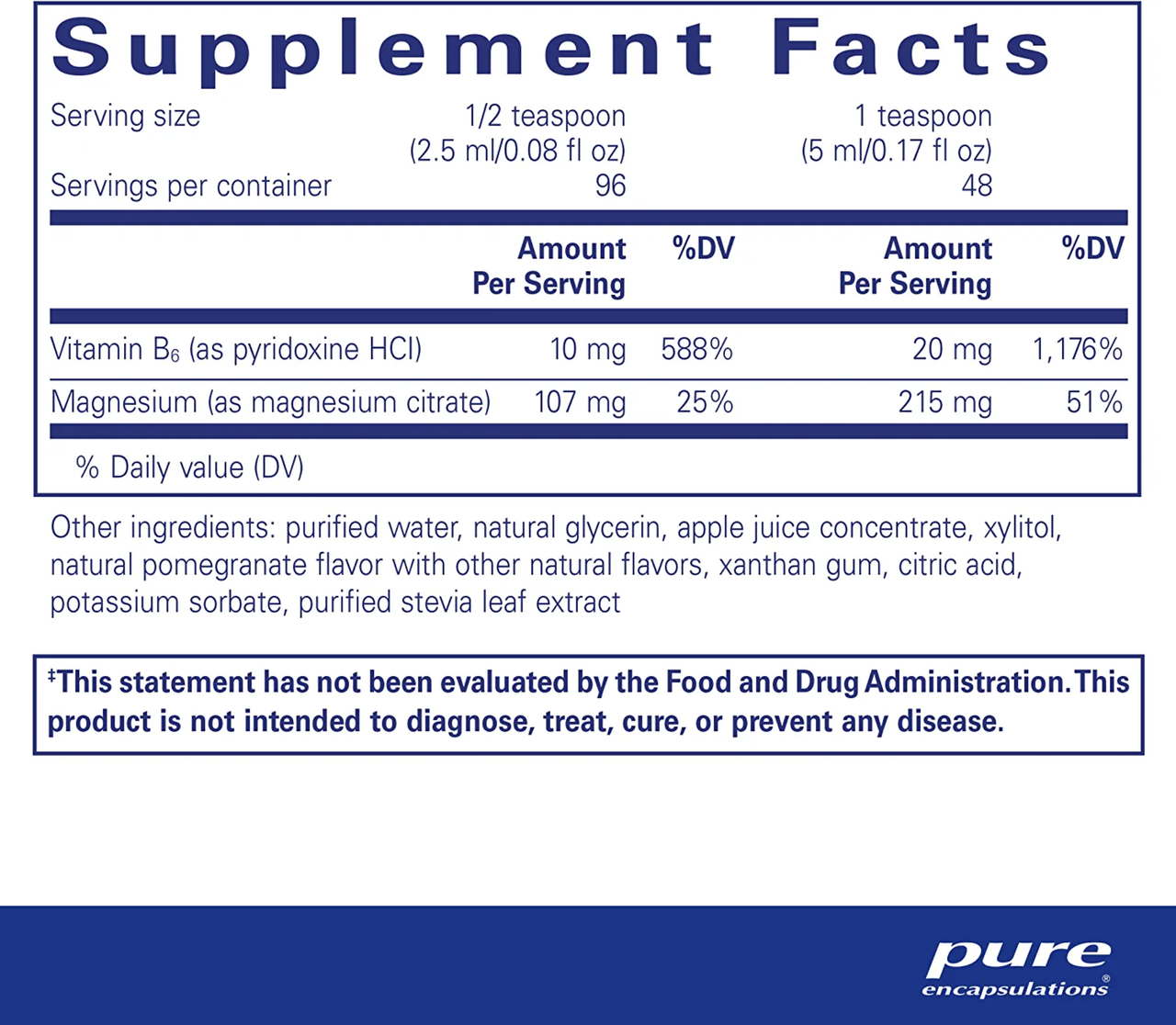 Pure Encapsulations Magnesium Liquid / Магній цитрат рідкий 240 мл ...