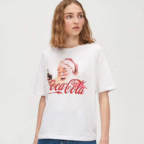 CROPP, женская белая футболка "Coca-Cola", р. XS, цена 270 грн — Prom ...