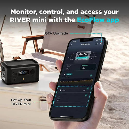 Купити ECOFLOW RIVER mini зарядна станція 210Wh Black (USA, 110V, Потребує перетворювач напруги ...