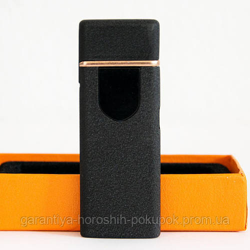 Электрическая зажигалка Lighter USB (7324) Черная матовая, сенсорная ...