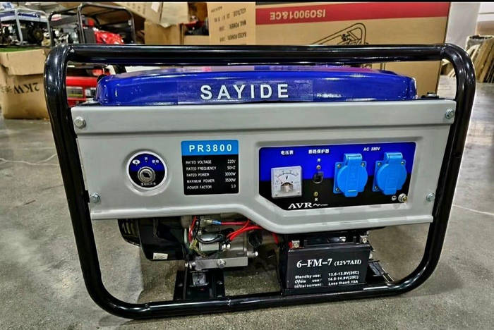 Генератор бензиновий 3 кВт SAYIDE PR3800 однофазный 110-240V 50Hz ...