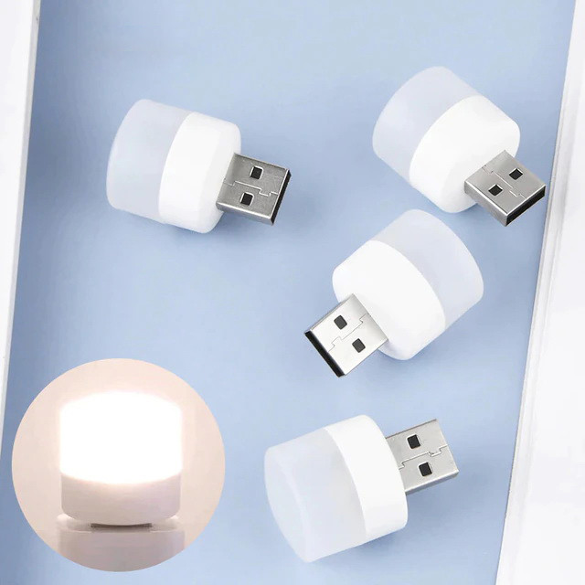 Міні Світлодіодна USB Лампа 5В 1Вт (світлодіодний Міні Нічник) 3000К ...