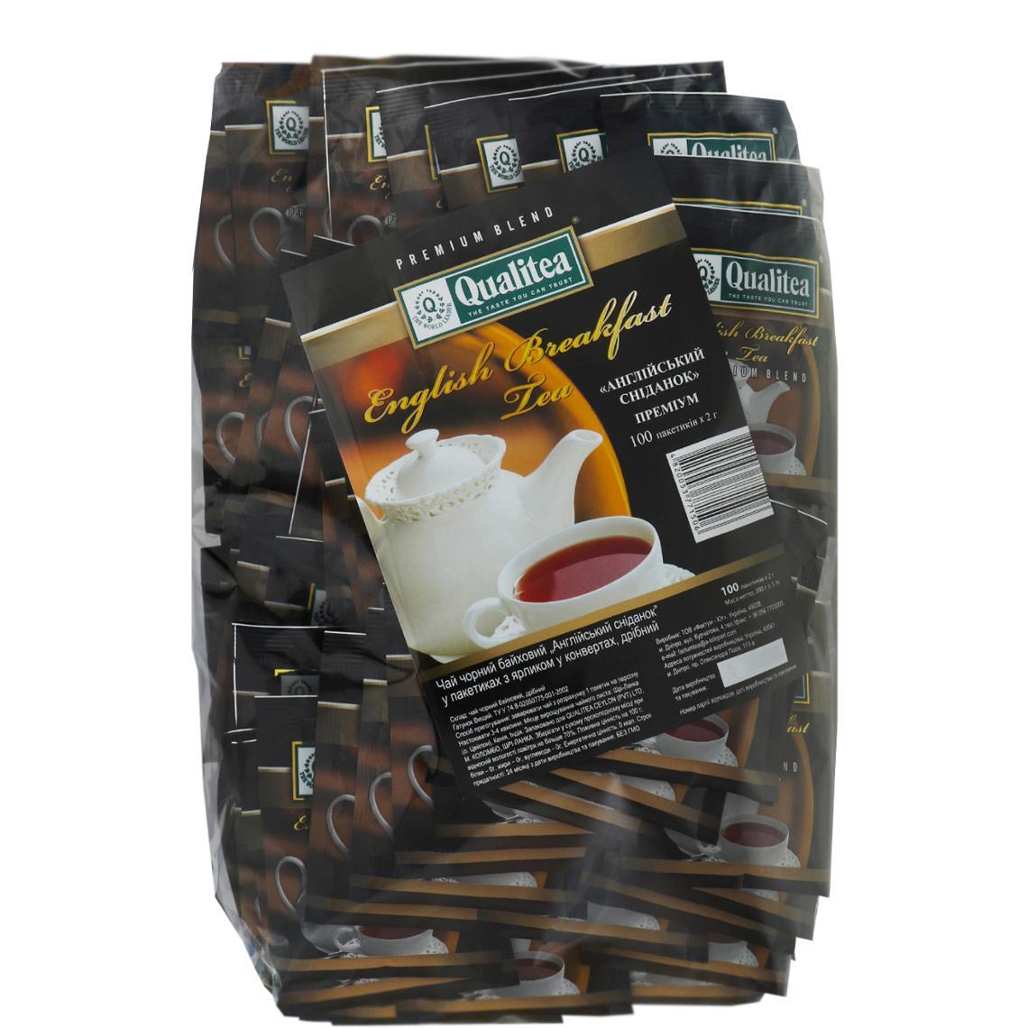 Чай Qualitea English Breakfast 100 пакетикiв (ID#1738798499), ціна: 123 ...