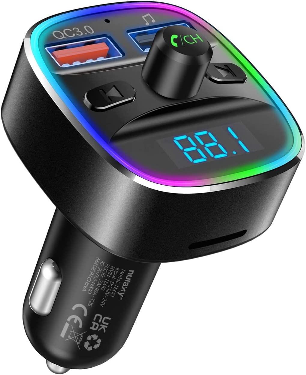 FM-передатчик Nulaxy Bluetooth для автомобиля, автомобильный адаптер ...