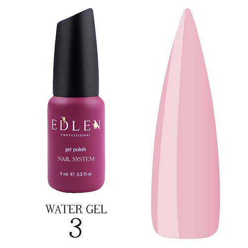EDLEN Water Gel Рідкий, твердий гель № 3 (теплий рожевий), 9 мл (ID ...
