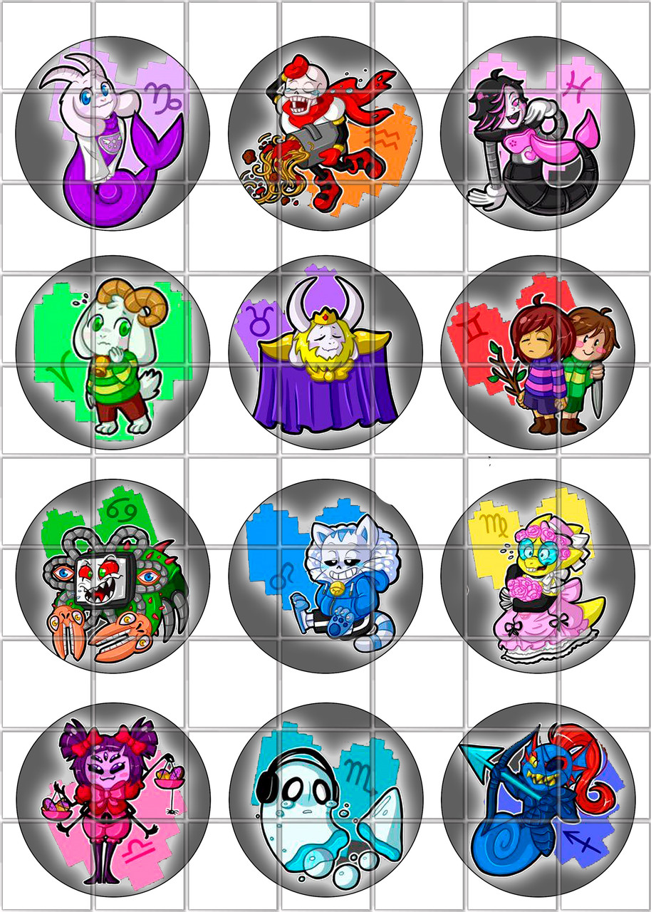 Картинка на торт - Undertale (ID#1739446912), ціна: 50 ₴, купити на Prom.ua