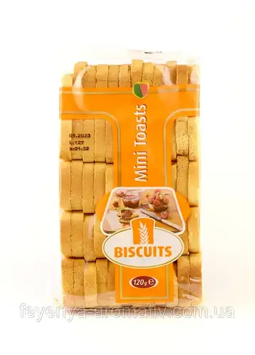 Сухарі міні-тости Biscuits 120 г (ID#1739552353), цена: 37 ₴, купить на ...