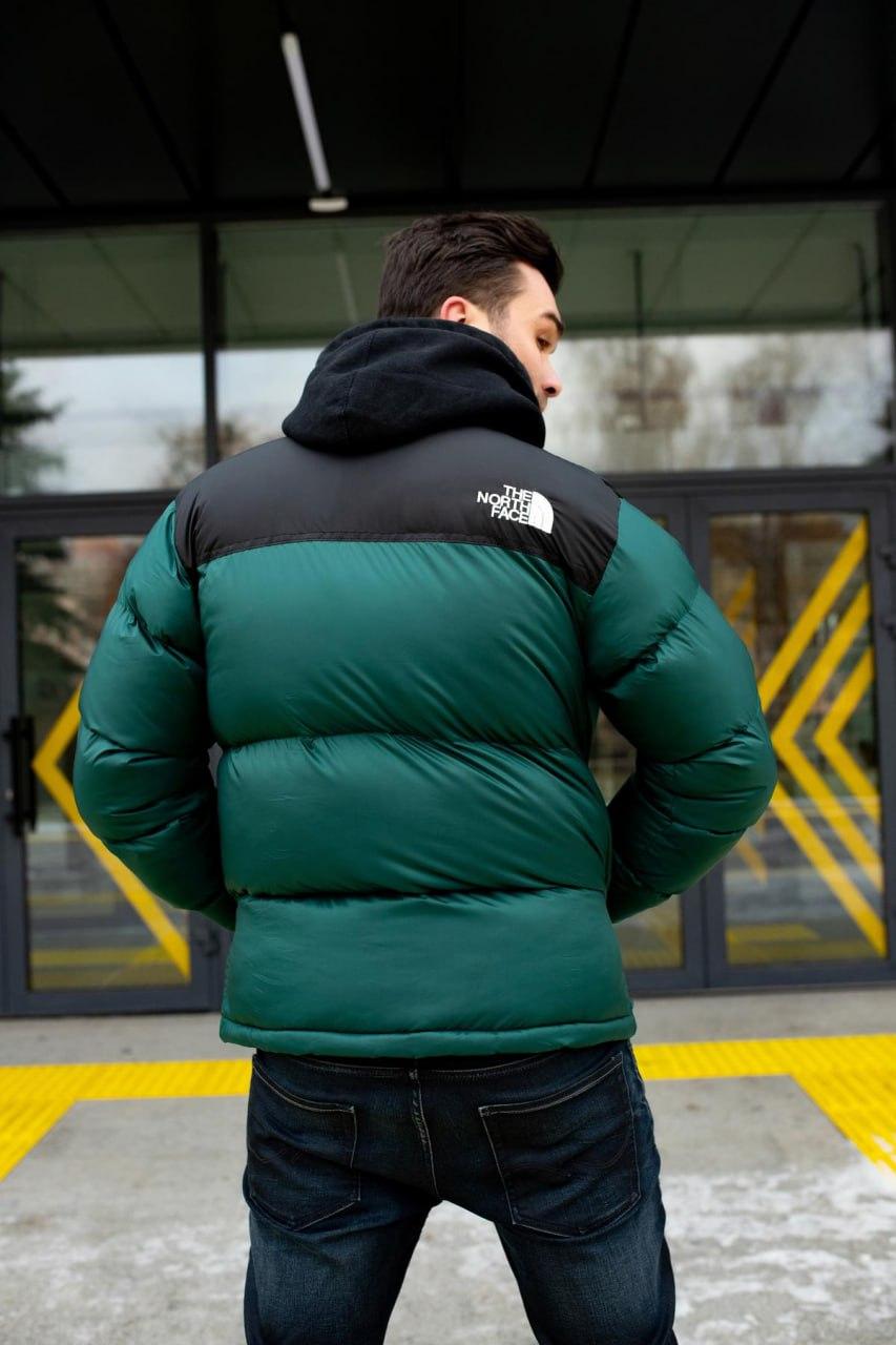 Зимовий Пуховик TNF 700 The North Face Green Black Куртка ТНФ зелена ...