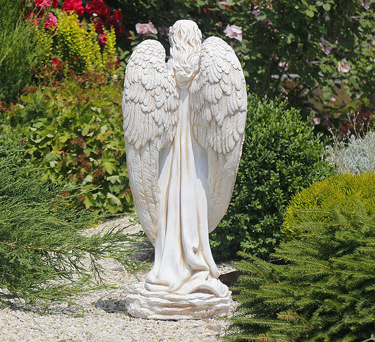 Купити Садова фігура Ангел з трояндою 76х31х28 см, ціна 3785 грн - Prom ...