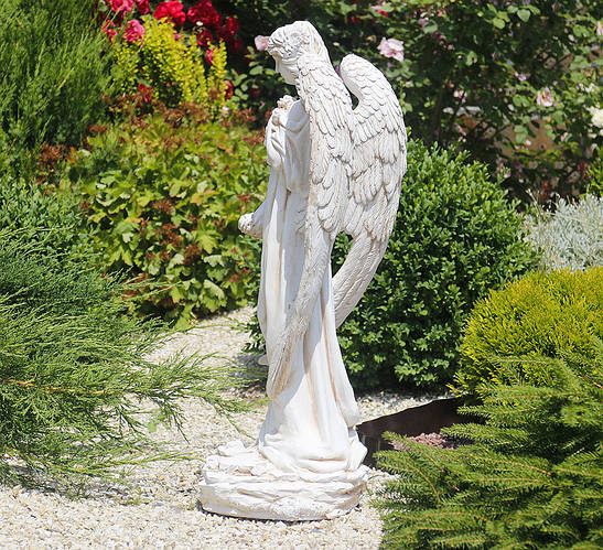Купити Садова фігура Ангел з трояндою 76х31х28 см, ціна 3785 грн - Prom ...