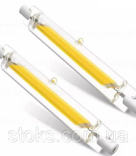 Комплект 2 шт Лампочка светодиодная R7S 118мм*16мм 10W теплый белый (ID ...