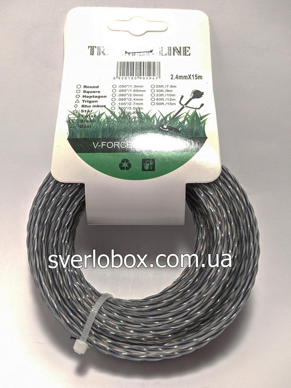 Леска для триммера "Крученая армированная" 15х2,4 (ID#1184714147), цена ...