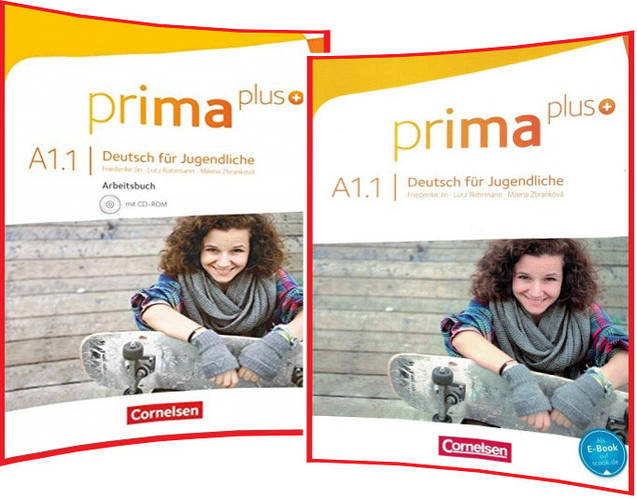 Prima plus A1.1. Schülerbuch+Arbeitsbuch. Комплект книг з німецької ...