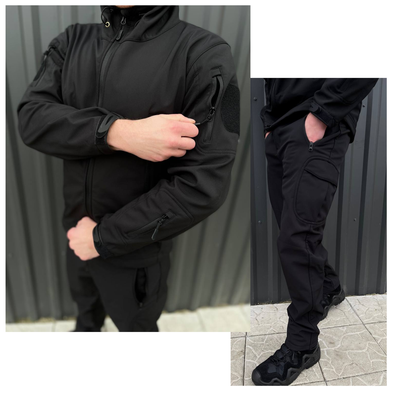 Тактический Костюм Черный Soft Shell Black (Размер 48 - 56р) для ЗСУ ...