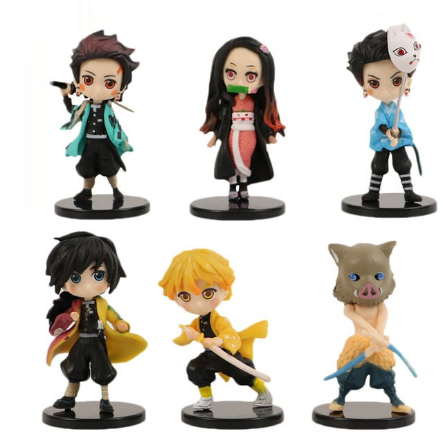 Набір фігурок Клинок Розтінаючий Демонов Demon Slayer 6 шт. (ID ...