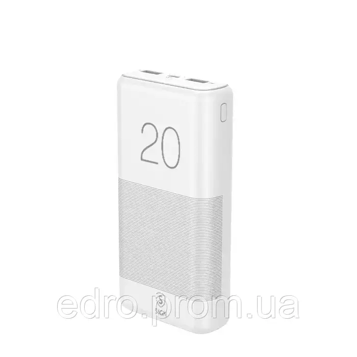 Купити PowerBank SiGN 20000mAh 15W Dual Output White (RP-1652), ціна ...
