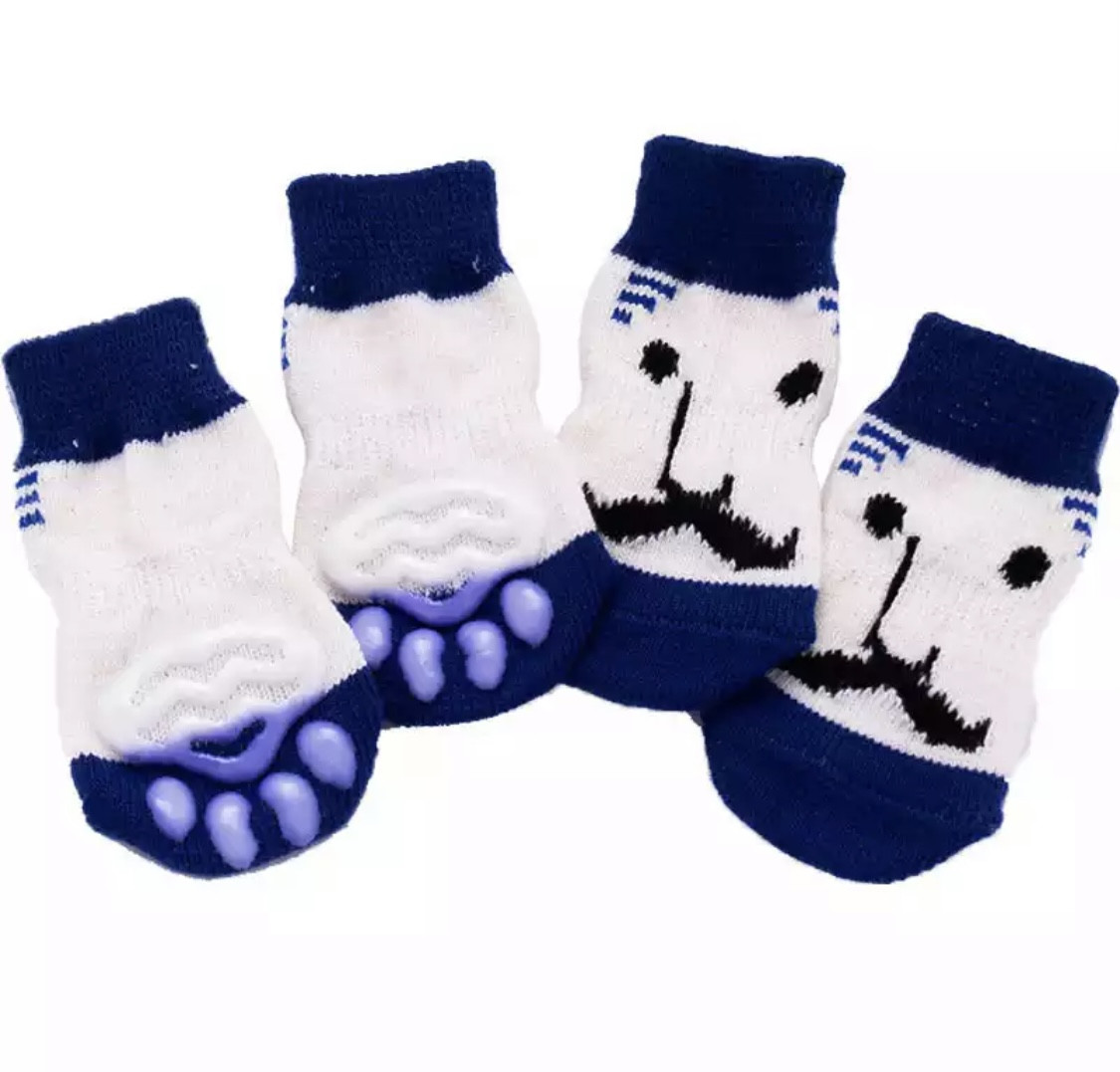 Носки для Собак с Нескользящими Накладками "Mustache" Size S — Купить ...