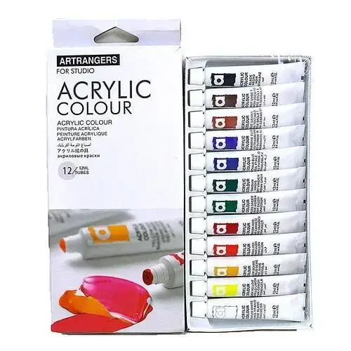 Купить Акриловые краски для рисования Набор 12 цвета по 12 мл в тюбиках ...
