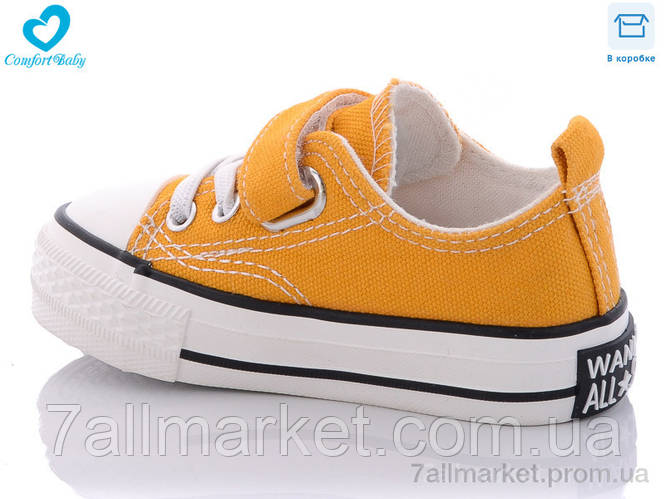 Кеды детские легкие Весна/осень T020 желтый (5 пар р.20-25) "Comfort ...