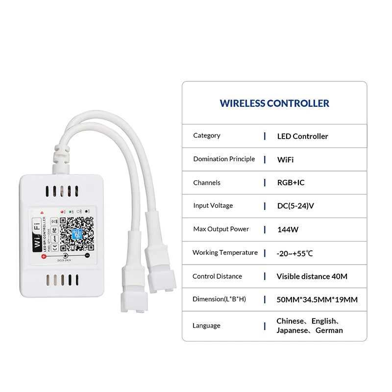 SPI smart контроллер LEDTech Wi-Fi HCQ1 DC5-24V. Для адресной ленты RGB ...