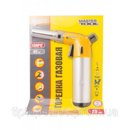 Горелка газовая MASTERTOOL Вулкан с резервуаром пьезоподжиг Ø22 мм керамическая защита 1300°С TP ...