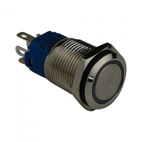 Кнопка металлическая ENERGIO TYJ16-261 с подсветкой без фиксации 220В ...