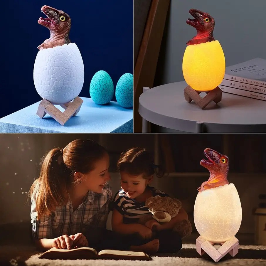 Купить RGB 3D Dinosaur Настольная аккумуляторная LED лампа "Динозаврик ...