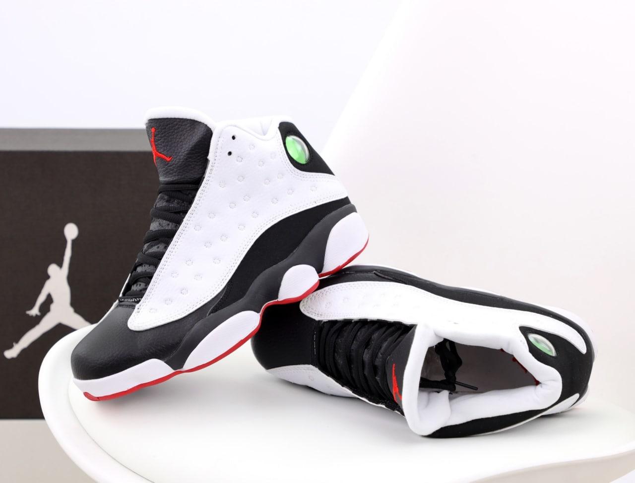 Купить Кроссовки мужские Nike Air Jordan 13 black white / Найк аир ...