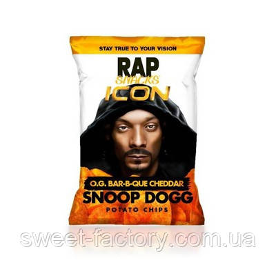 Купити Чипсы Rap Snacks Icon Snoop Dog BBQ Cheddar 71g, ціна 199 ...